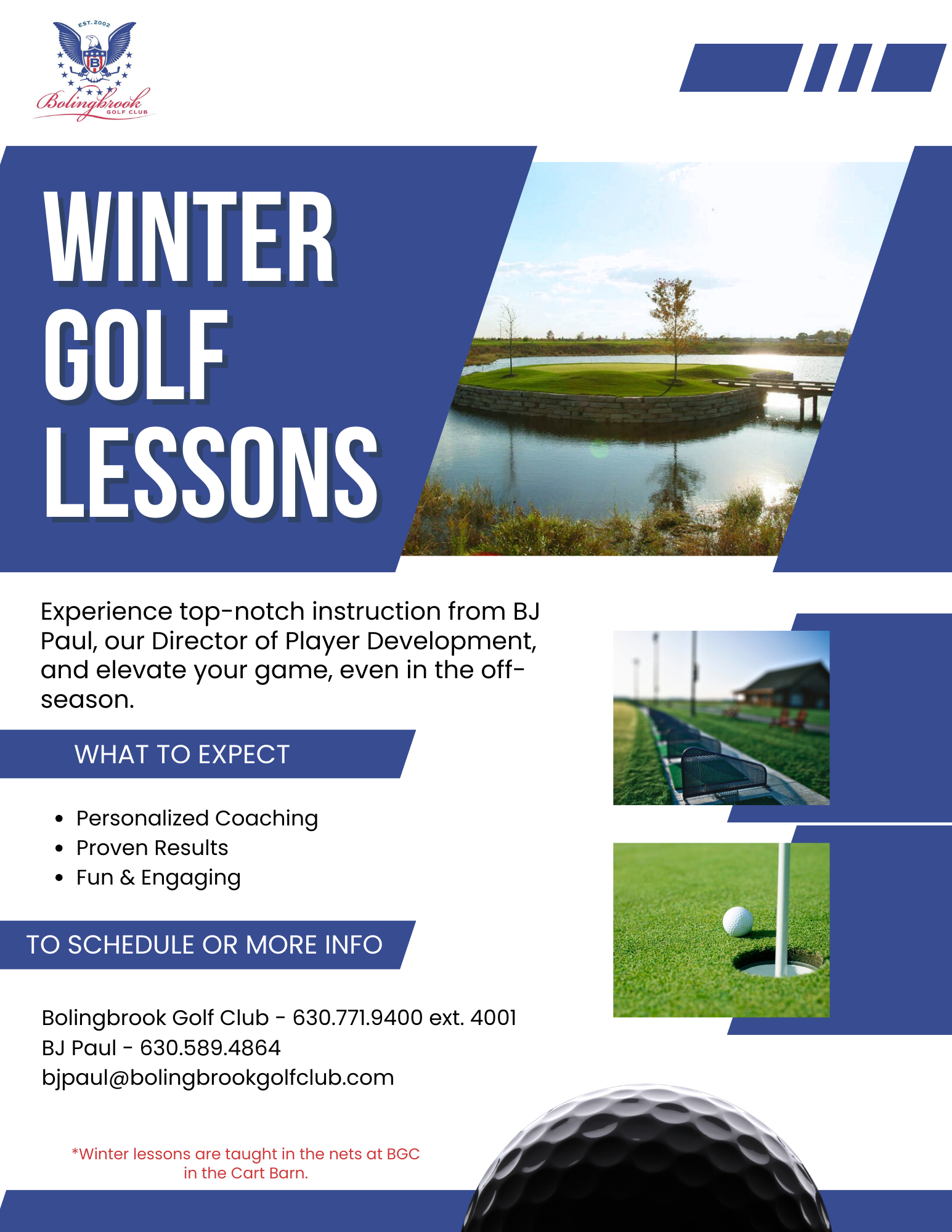 The Bolingbrook Golf Academy Lesson Rates - Bolingbrook Golf Club