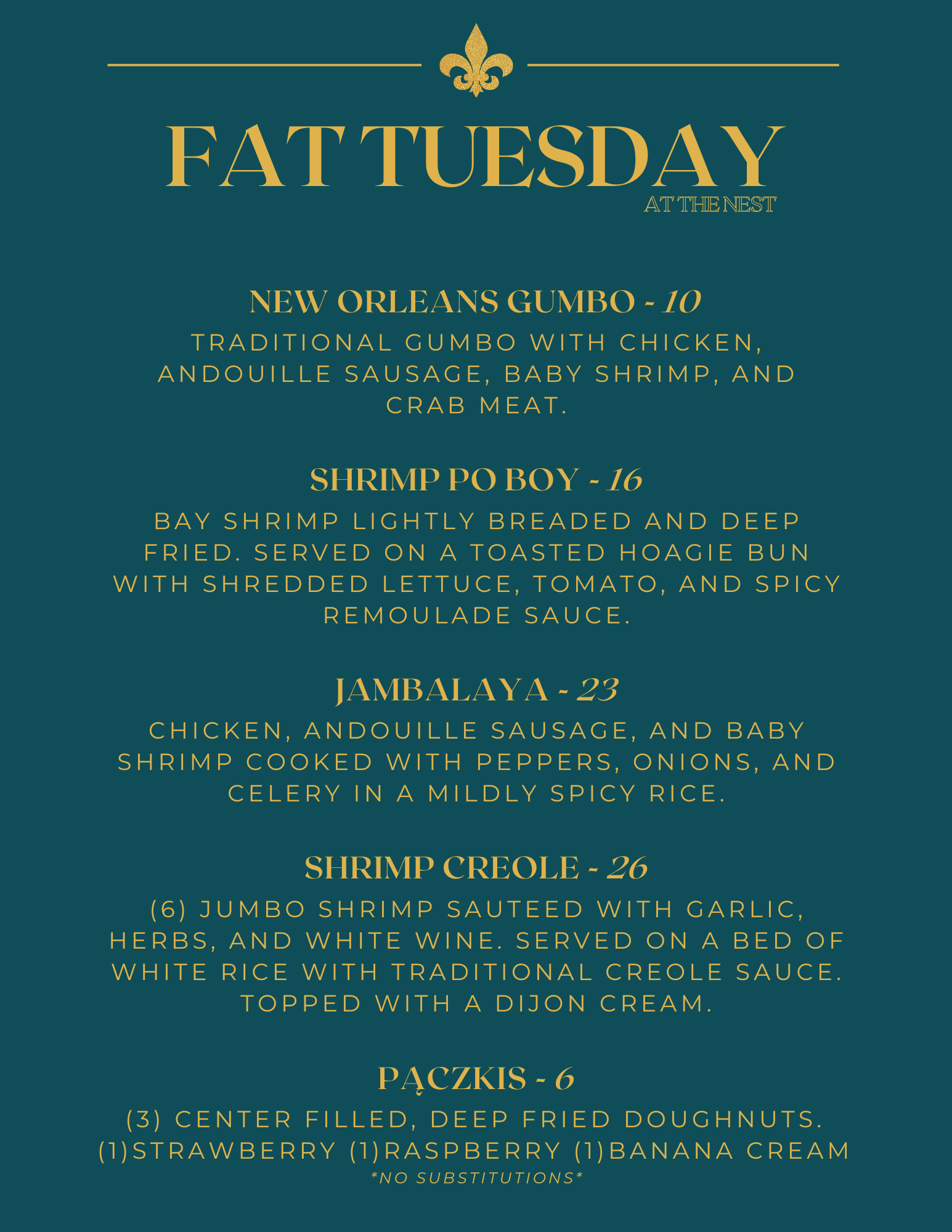 Fat Tuesday at The Nest - Bolingbrook Golf Club